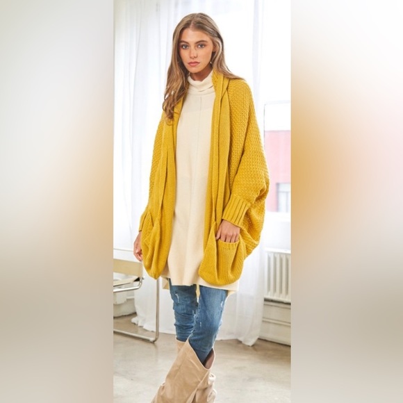 DAVI & DANI | Sweaters | Davidani Cocoon Sweater In Yellow | Poshmark